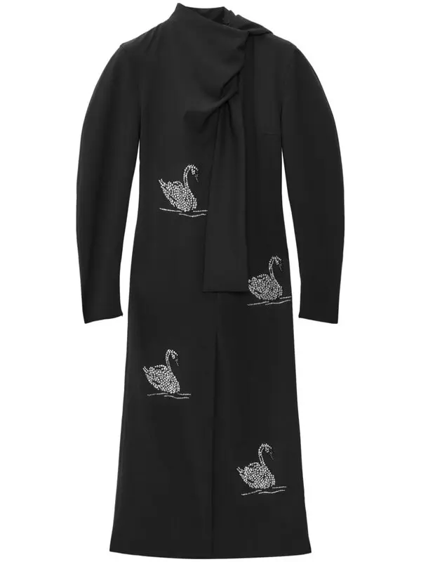 MSGM Rhinestone-embellished Maxi Dress