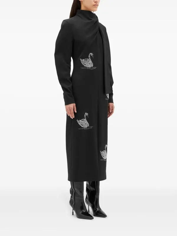 MSGM Rhinestone-embellished Maxi Dress