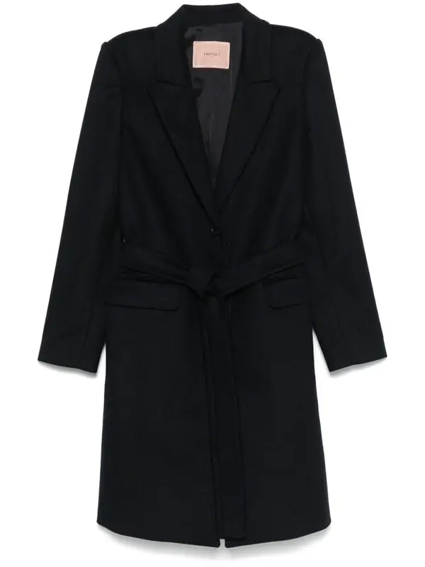 TWINSET Logo-plaque Belted Coat