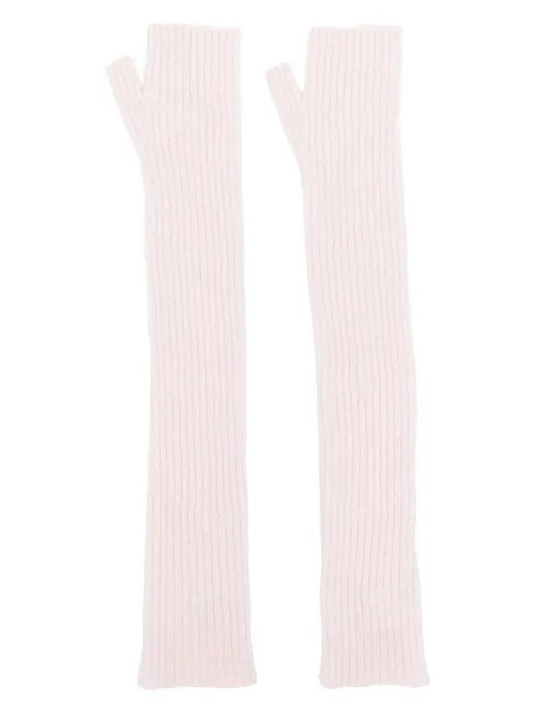BARRIE Cashmere Fingerless Gloves - Pink