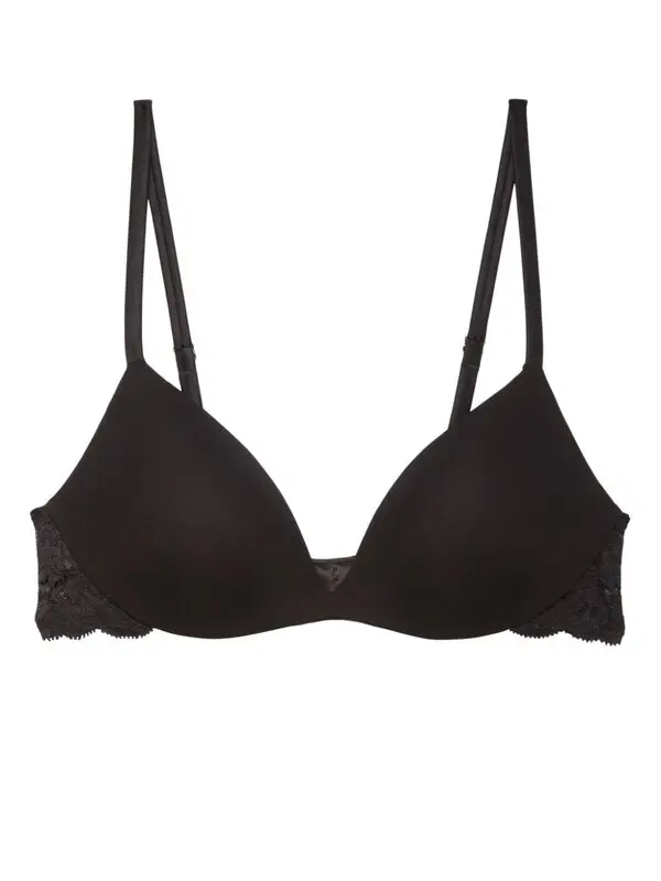 Fleur Du Mal Charlotte Lace Wireless Push-up Bra - Black