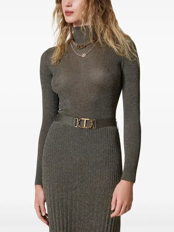 TWINSET Lurex Detailing Jumper - Grey