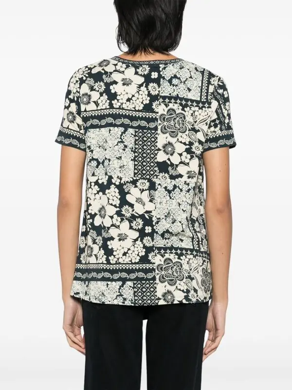 Johnny Was Janie Favorite Short Sleeve Tee - Neutrals