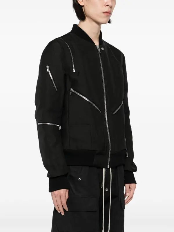 Rick Owens Zip Detailing Bomber Jacket