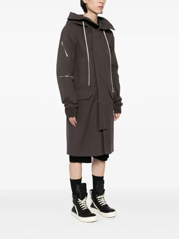 Rick Owens Hooded Calf-length Coat