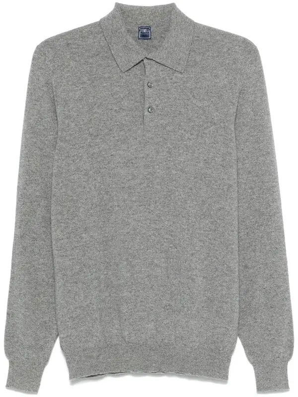 Fedeli Cashmere Polo Shirt - Grey