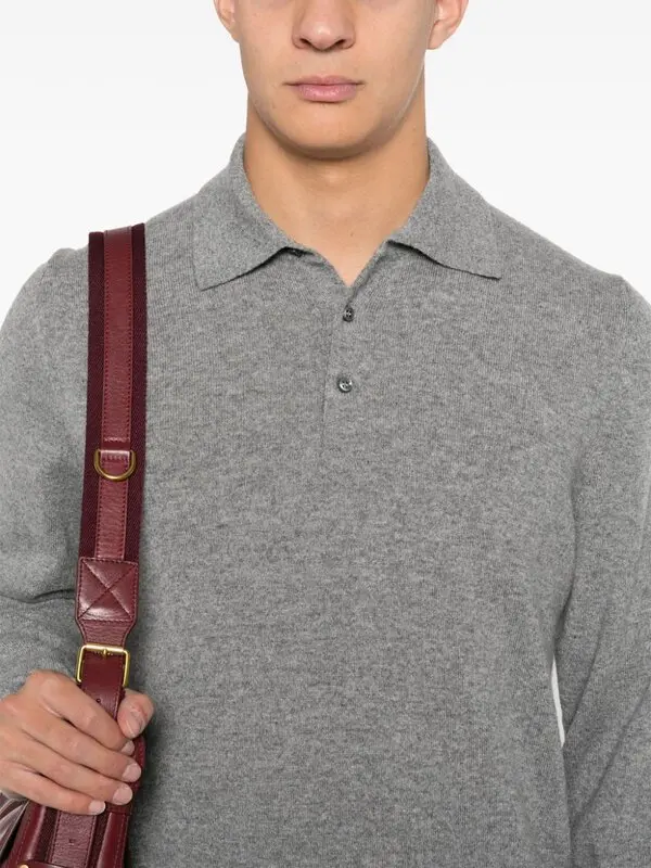 Fedeli Cashmere Polo Shirt - Grey