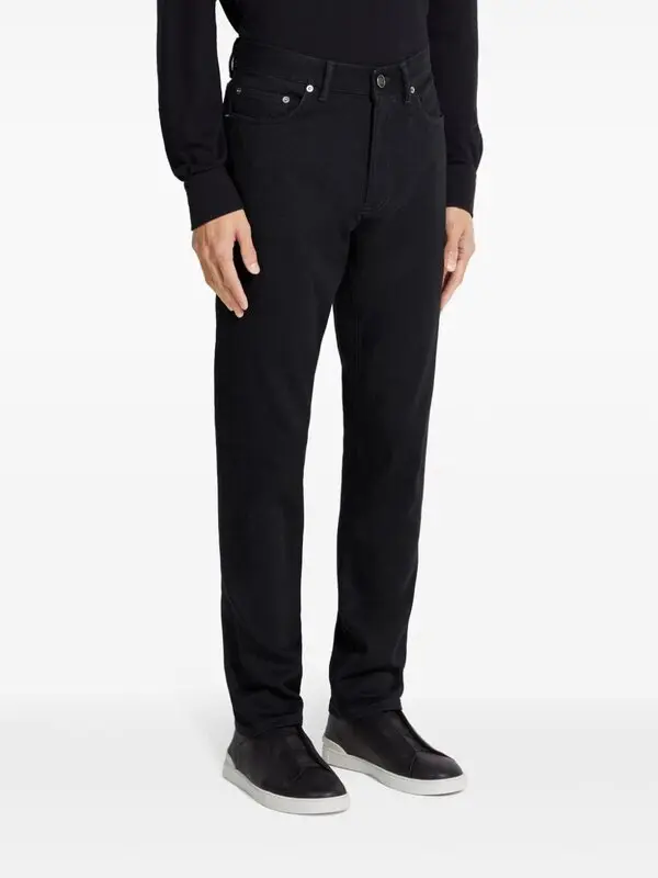 Zegna Roccia Rinse-washed Jeans - Black