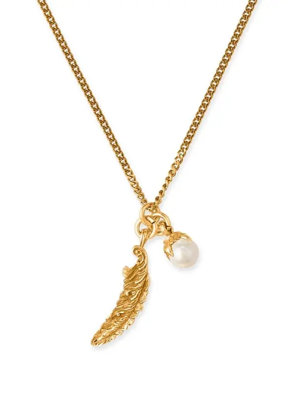 Emanuele Bicocchi Piuma Pearl Necklace - Gold