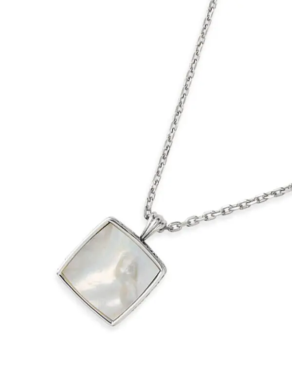 Emanuele Bicocchi Mother-of-pearl Pendant Necklace - Silver