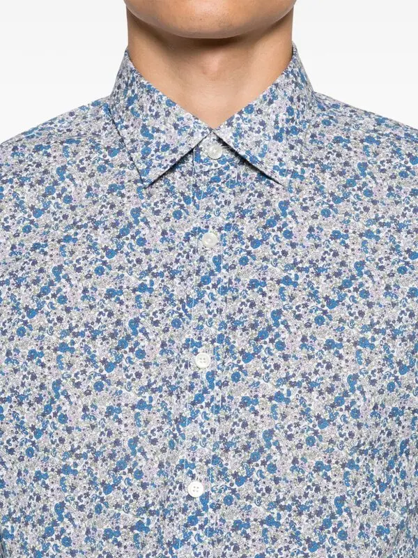 XACUS Floral-print Shirt