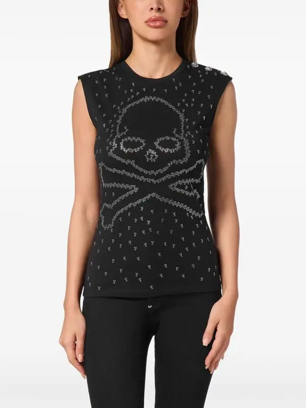 Philipp Plein Skull & Bones Tank Top