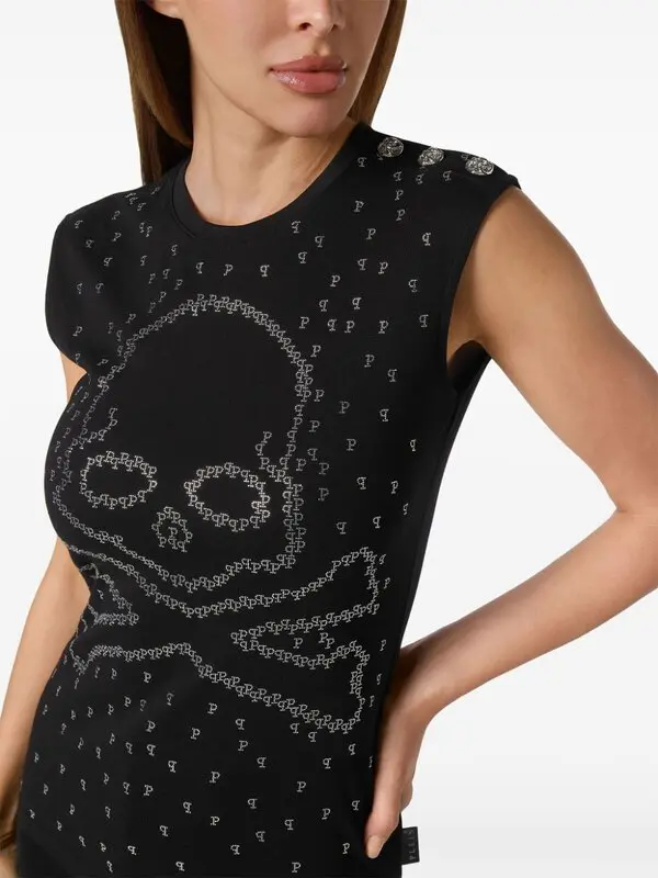 Philipp Plein Skull & Bones Tank Top