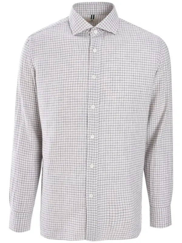 LUIGI BORRELLI Checked Poplin Shirt