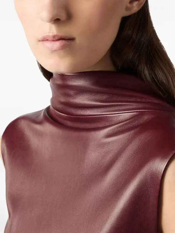 TOD'S Leather Midi Dress