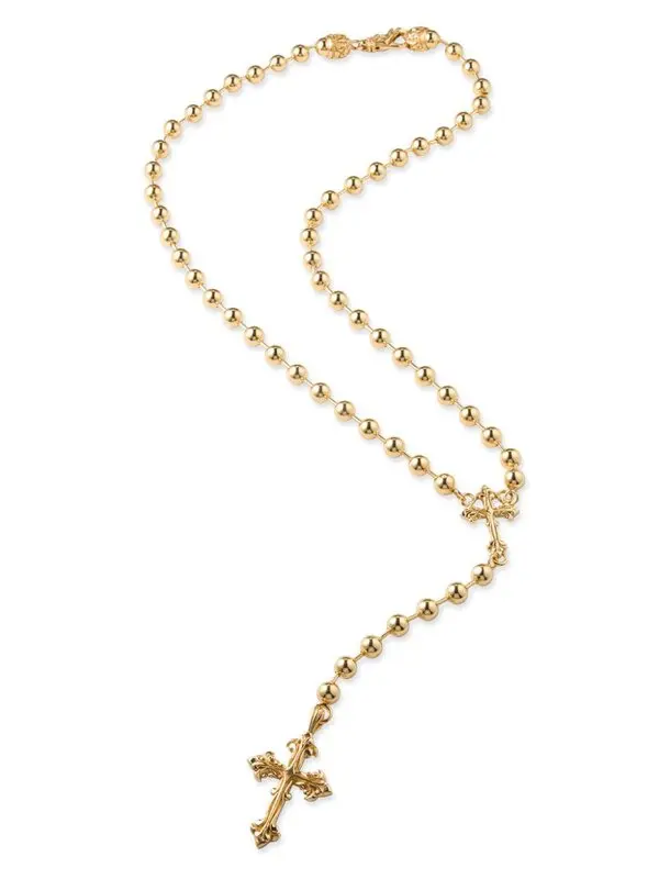Emanuele Bicocchi Beaded Rosary Necklace - Gold