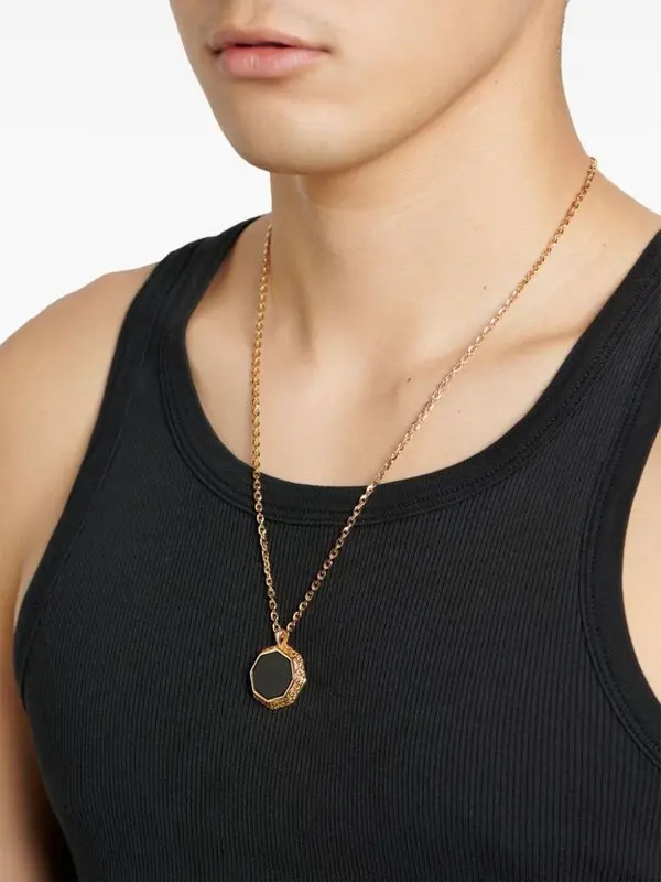 Emanuele Bicocchi Onyx Pendant Necklace - Gold