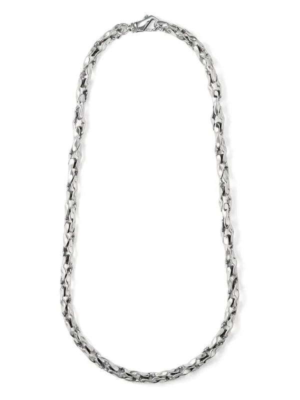 Emanuele Bicocchi Hammered Chain Necklace - Silver