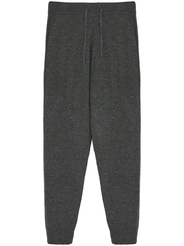 YVES SALOMON Knitted Track Pants - Grey