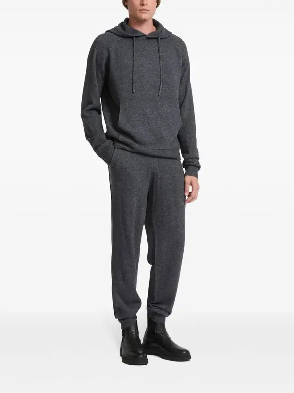 YVES SALOMON Knitted Track Pants - Grey
