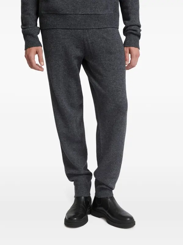 YVES SALOMON Knitted Track Pants - Grey