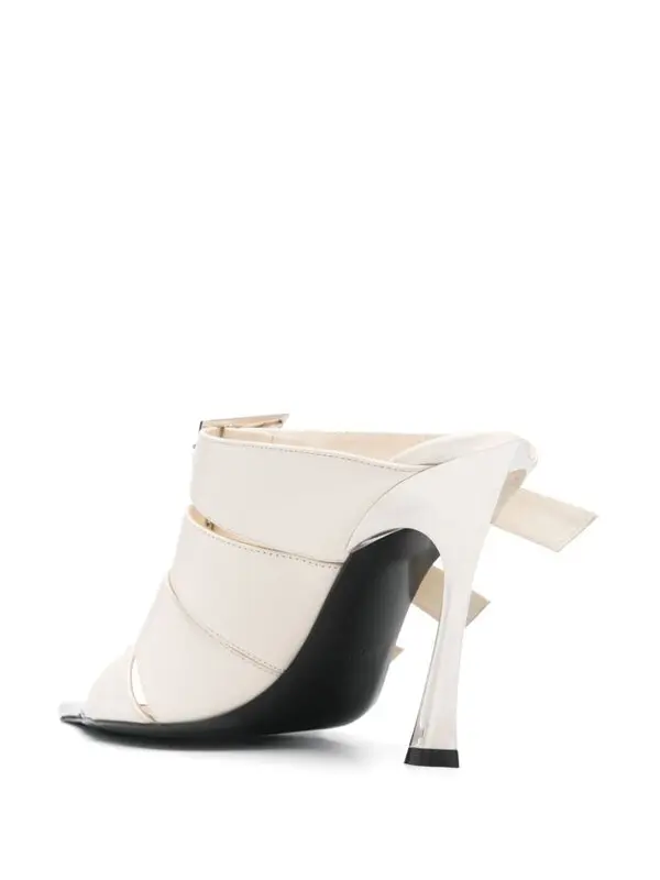 MUGLER 95mm Fang Sandals - Neutrals