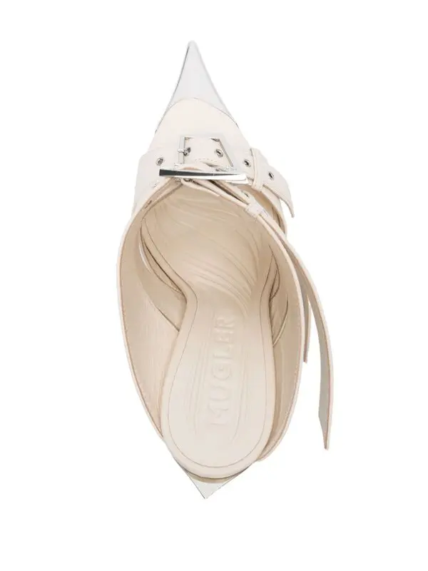 MUGLER 95mm Fang Sandals - Neutrals
