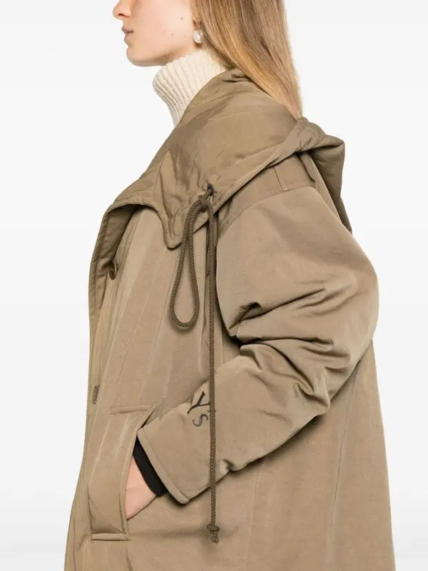 Y’s Gabardine Hooded Coat
