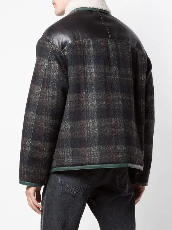 Opening Ceremony Tartan-check Shearling-collar Jacket