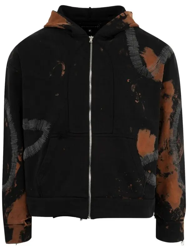 WHO DECIDES WAR Windowed Zip-up Hoodie