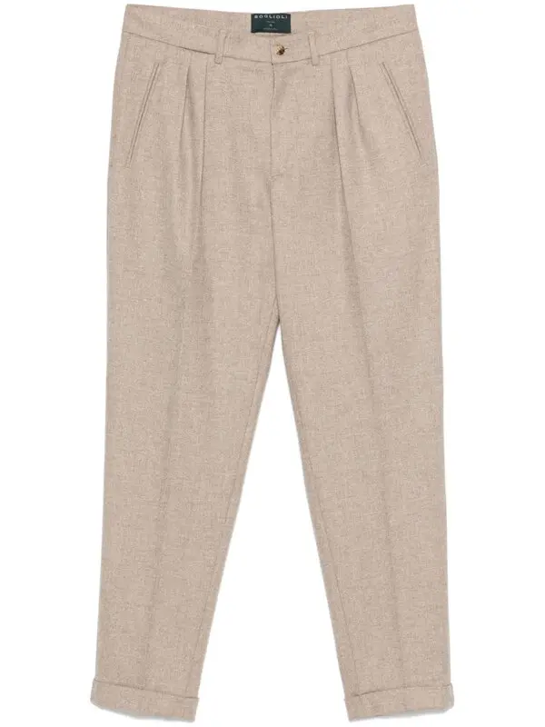 Boglioli Pleated Tapered Trousers