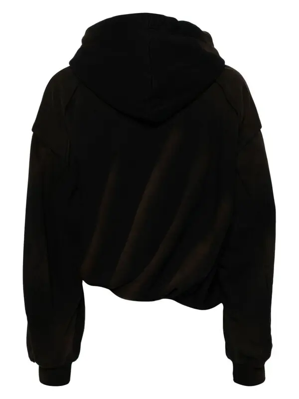 JUUN.J Waist Shirring Hoodie