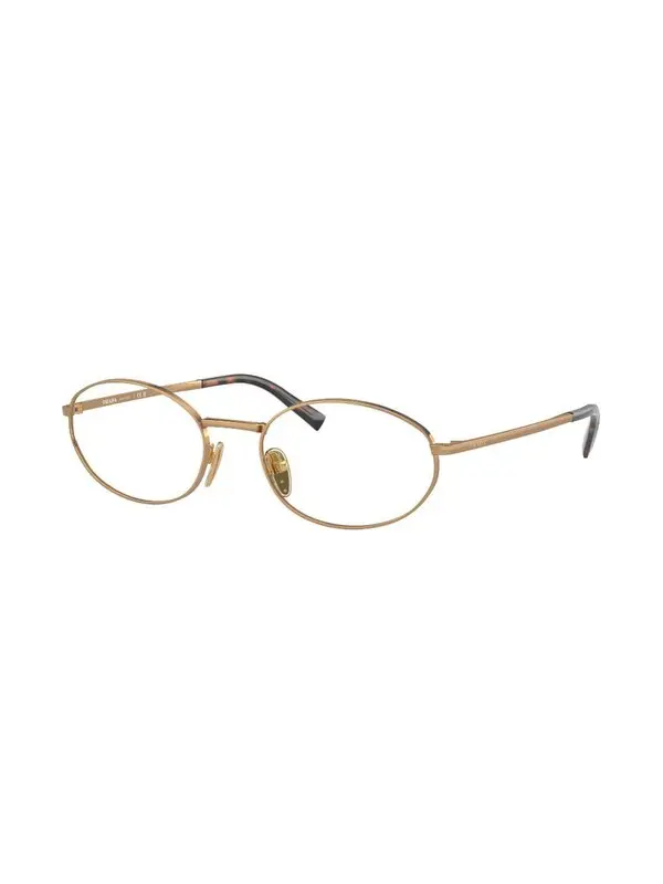 Prada Metallic Oval-frame Glasses