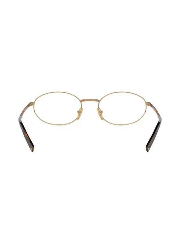 Prada Metallic Oval-frame Glasses