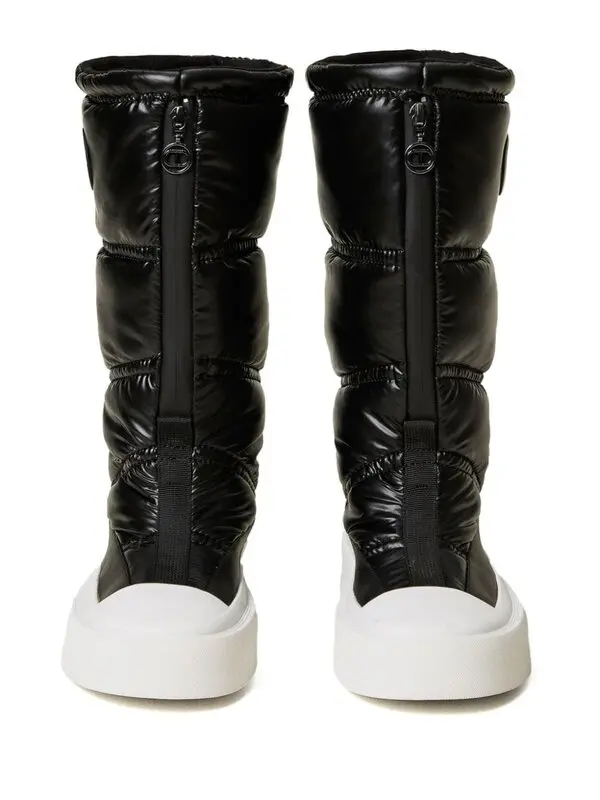 TWINSET Logo-appliqué Padded Knee High Boots