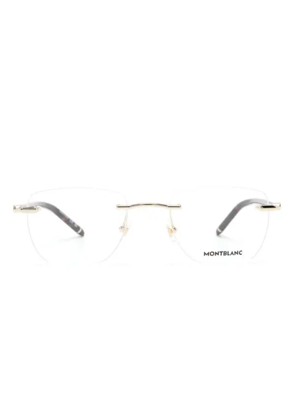 Montblanc Rimless Square-frame Glasses - Gold