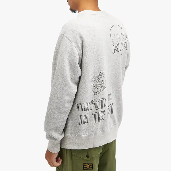 Human Made Graffiti Sweatshirt - Grey | Editorialist