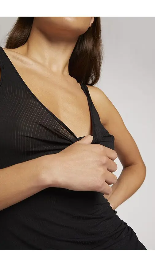 NEGATIVE UNDERWEAR Whipped A-top - Black