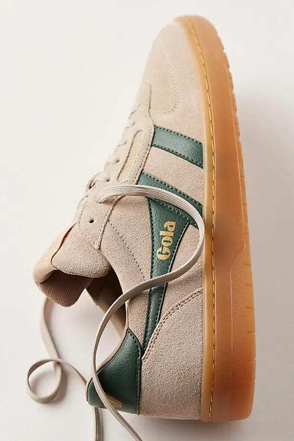 Gola Hawk Suede Sneakers - Bone/evergreen/gum