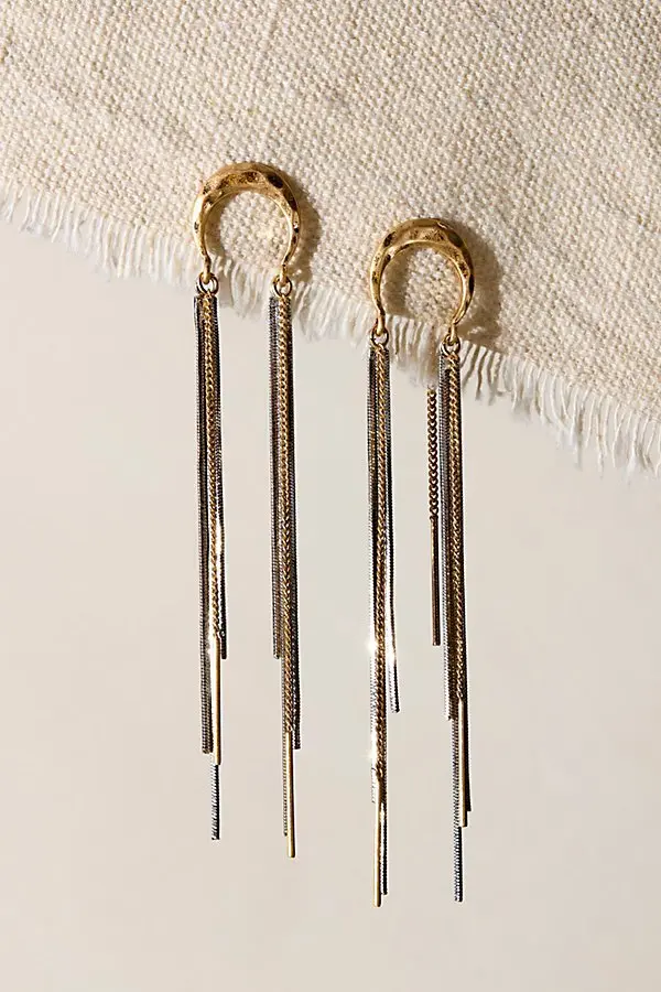 Free People Riley Dangle Earrings - Mixed Fringe