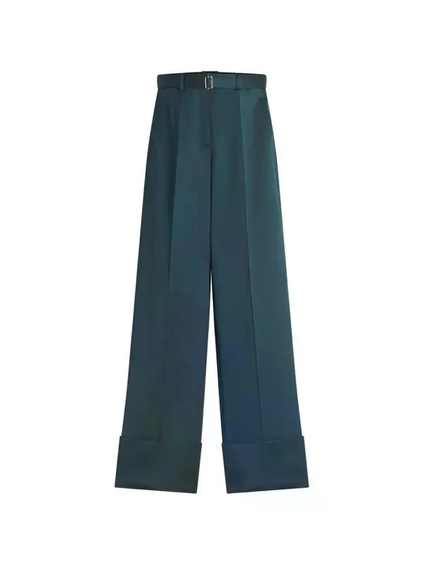LANVIN Belted Wide Leg Trousers - Blue