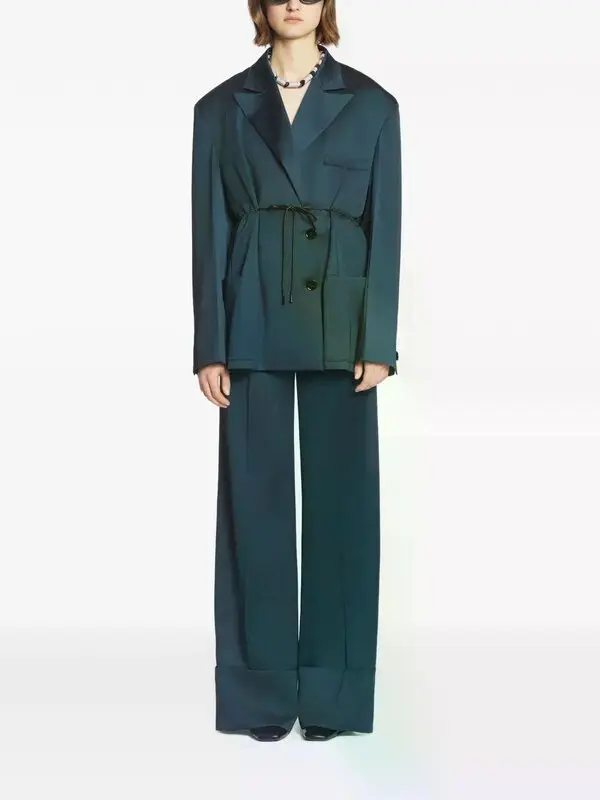 LANVIN Belted Wide Leg Trousers