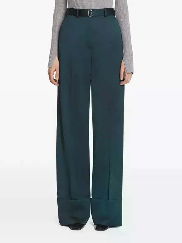 LANVIN Belted Wide Leg Trousers