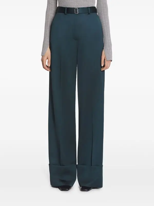 LANVIN Belted Wide Leg Trousers