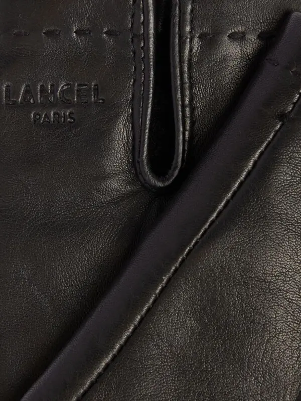 LANCEL Sellier Leather Gloves - Black