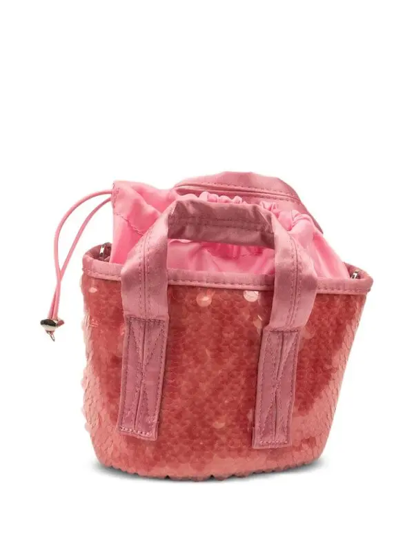 Opening Ceremony Sequined Mini Bucket Bag - Pink | Editorialist display picture 2