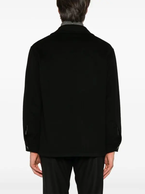 Tagliatore Fleece Shirt Jacket - Black