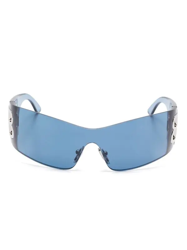 Balenciaga Wraparound Sunglasses - Blue
