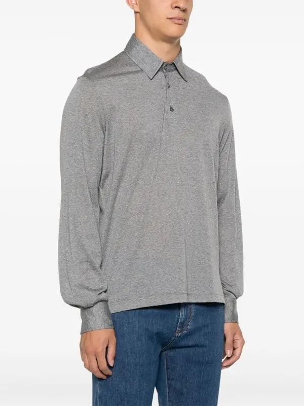 Fedeli Wool Polo Shirt - Grey