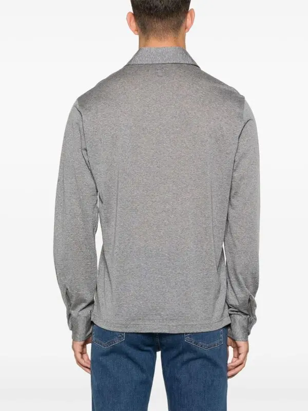 Fedeli Wool Polo Shirt - Grey